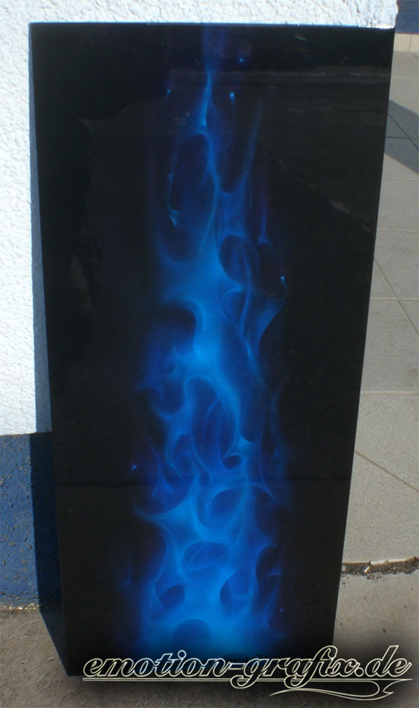 True Blue Fire - True Fire Airbrush Designs by emotion grafix
